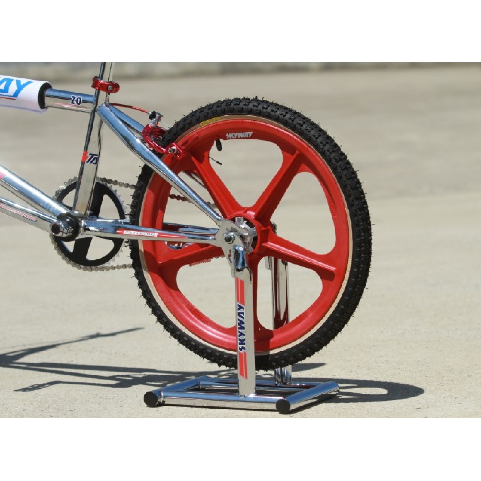 SKYWAY Stolz Bike Stand | Chrome | BMX Bible Australia