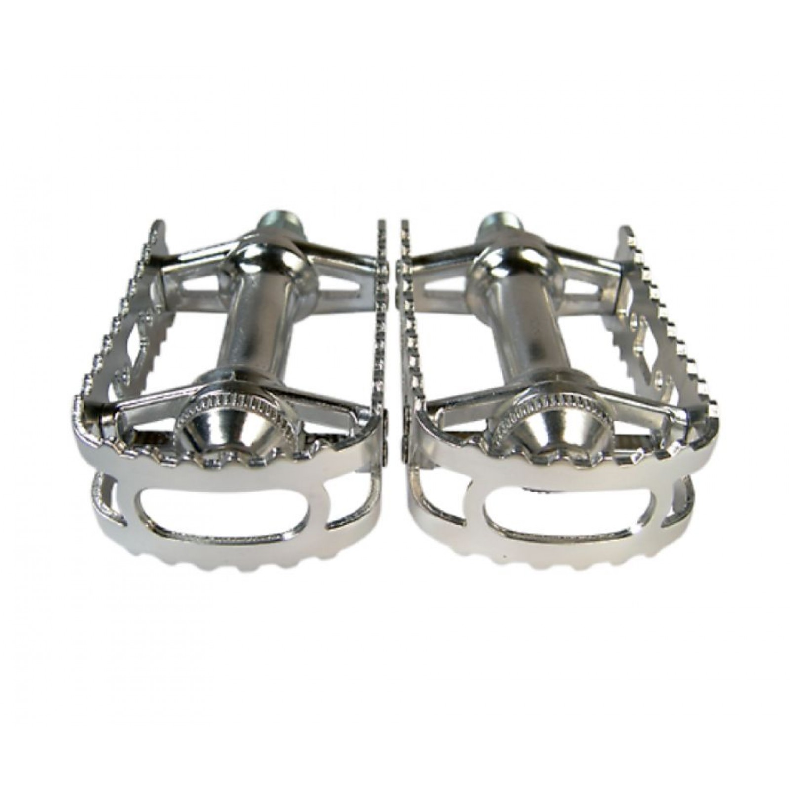 MKS | BM-7 Bear Trap Caged Pedals | 1/2" | Silver | BMX Bible Australia