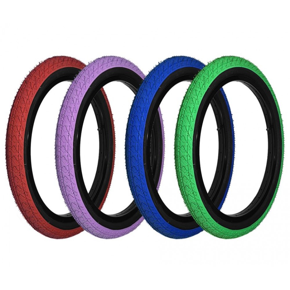 DRS | Arrow FS Coloured Tyre | Purple/Black Wall | BMX Bible Australia